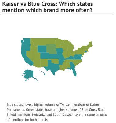 Kaiser Permanente vs. Blue Cross Blue Shield | Brandwatch